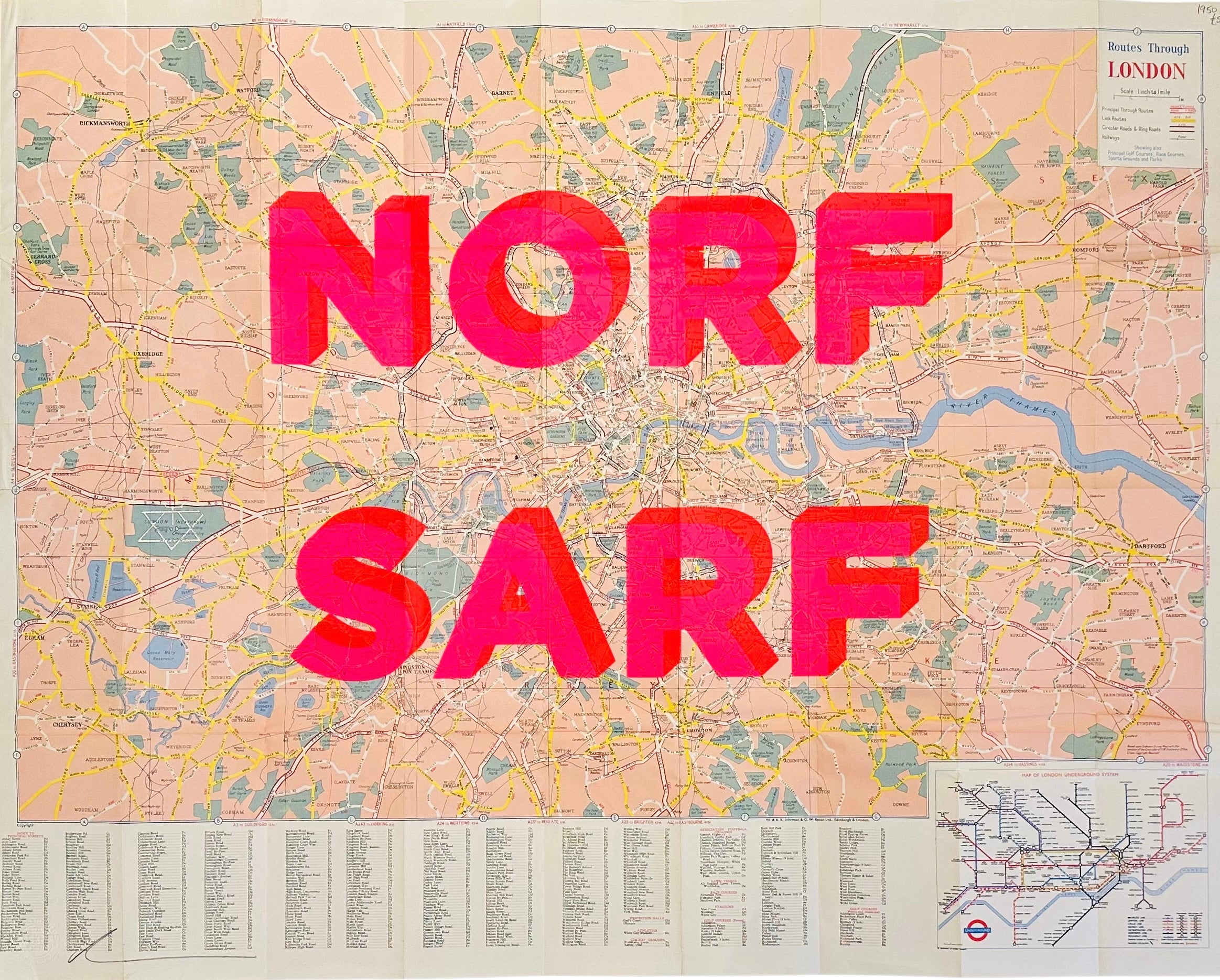 NORF SARF - ViNTAGE MAP – EDiT. Greenwich